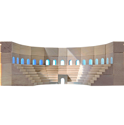 Roman Coliseum Wooden Building Blocks