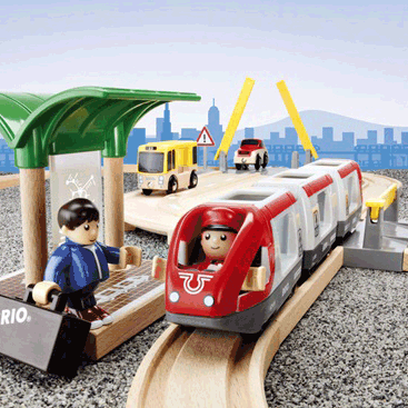 Rail & Road Wooden Train Set – Sweetpea Toys